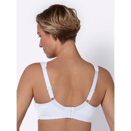 SuSa Damen Entlastungs-BH ohne B&uuml;gel mit Jacquard-Muster, wei&szlig;, Gr&ouml;&szlig;e 80B