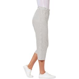 WITT Damen Caprihose aus Seersucker, gestreift, taupe-gestreift, Gr&ouml;&szlig;e 42
