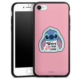 DeinDesign iPhone 8 Handy Slim Case extra d&uuml;nn Silikon Handyh&uuml;lle schwarz H&uuml;lle Lilo & Stitch Disney Sayings Silikon Slim Case