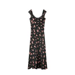 MANGO Kleid 'MARSH' Damen Gr&ouml;&szlig;e 34 kiwi / pink / rosa / schwarz Sommerkleid