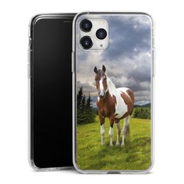 DeinDesign iPhone 11 Pro Max Handy Silikon H&uuml;lle Case transparent Handyh&uuml;lle Horse Nature Meadow Silikon Case