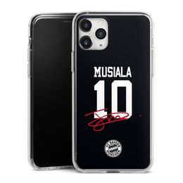 DeinDesign iPhone 11 Pro Max Handy Silikon H&uuml;lle Case transparent Handyh&uuml;lle Fcb Jamal Musiala Fc Bayern M&uuml;nchen Silikon Case