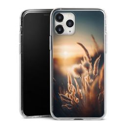 DeinDesign iPhone 11 Pro Max Handy Silikon H&uuml;lle Case transparent Handyh&uuml;lle Nature Pampasgras Sun Silikon Case