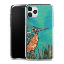 DeinDesign iPhone 11 Pro Max Handy Silikon H&uuml;lle Case transparent Handyh&uuml;lle Bird Painting Animals Silikon Case