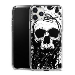 DeinDesign iPhone 11 Pro Max Handy Silikon H&uuml;lle Case transparent Handyh&uuml;lle Halloween Totenkopf Skulls Silikon Case