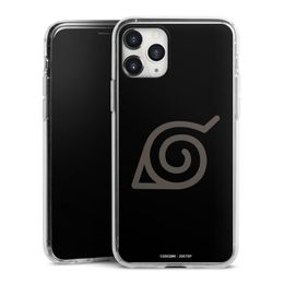 DeinDesign iPhone 11 Pro Max Handy Silikon H&uuml;lle Case transparent Handyh&uuml;lle Naruto Shippuden Konoha Logo Silikon Case