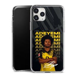 DeinDesign iPhone 11 Pro Max Handy Silikon H&uuml;lle Case transparent Handyh&uuml;lle Bvb Borussia Dortmund Karim Adeyemi Silikon Case