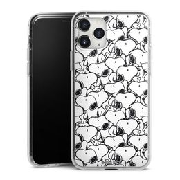 DeinDesign iPhone 11 Pro Max Handy Silikon H&uuml;lle Case transparent Handyh&uuml;lle Peanuts Snoopy Muster Silikon Case