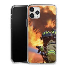DeinDesign iPhone 11 Pro Max Handy Silikon H&uuml;lle Case transparent Handyh&uuml;lle Fire Fighter Fire Fighters Life Saver Silikon Case