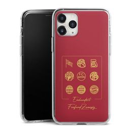 DeinDesign iPhone 11 Pro Max Handy Silikon H&uuml;lle Case transparent Handyh&uuml;lle Fc Bayern M&uuml;nchen Merchandise Fcb 125 Jahre Silikon Case