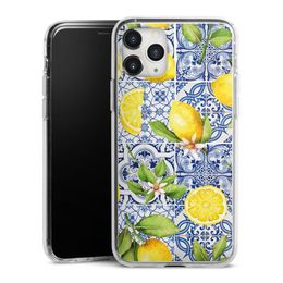 DeinDesign iPhone 11 Pro Max Handy Silikon H&uuml;lle Case transparent Handyh&uuml;lle Muster Greece Lemon Silikon Case