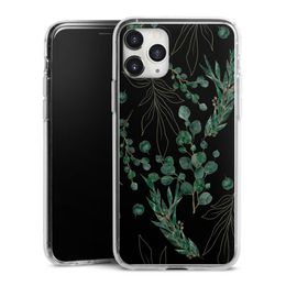 DeinDesign iPhone 11 Pro Max Handy Silikon H&uuml;lle Case transparent Handyh&uuml;lle Eukalyptus Leaves Nature Silikon Case