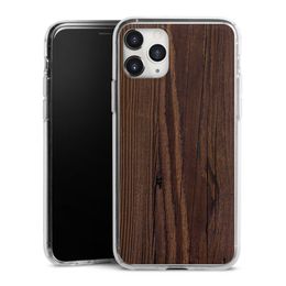 DeinDesign iPhone 11 Pro Max Handy Silikon H&uuml;lle Case transparent Handyh&uuml;lle Nut Tree Wood Wooden Look Silikon Case