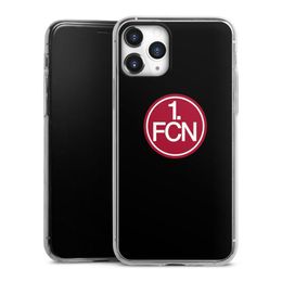 DeinDesign iPhone 11 Pro Handy Slim Case Silikon Handyh&uuml;lle transparent H&uuml;lle extra d&uuml;nn Official Licensed Product 1. Fc N&uuml;rnberg 1. Fcn Silikon Slim Case