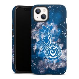 DeinDesign iPhone 13 Handy Panzer Handyh&uuml;lle robuste Outdoor H&uuml;lle Schutzh&uuml;lle matt Msv Duisburg Official Licensed Product Water Colour Tough Case