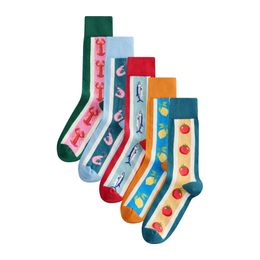 next Socks male size 43/45 Light blue / Green / Orange / Red