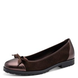 Tamaris Ballerina Damen Gr&ouml;&szlig;e 41 dunkelbraun Sommerschuhe