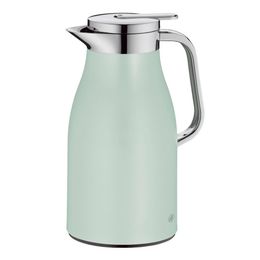 Alfi Isolierkanne Skyline, Pastellgr&uuml;n, Metall, 1,0 L, doppelwandig, Ausgie&szlig;er, lebensmittelecht, Glaskolben, abnehmbarer Deckel, Schraubverschluss, h&auml;lt warm, kalt, schadstofffrei, Einhandbedienung, Kaffee & Tee, Kannen, Thermoskannen