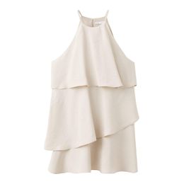 Mango Kleid Damen Gr&ouml;&szlig;e 34 hellbeige Sommerkleid
