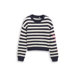 Tom Tailor Pullover M&auml;dchen Gr&ouml;&szlig;e 128 navy / hellpink / wollwei&szlig;