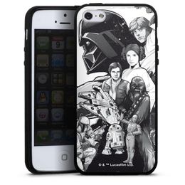 DeinDesign iPhone SE (2016-2019) Handy Silikon H&uuml;lle Case schwarz Handyh&uuml;lle Official Licensed Product Star Wars Darth Vader