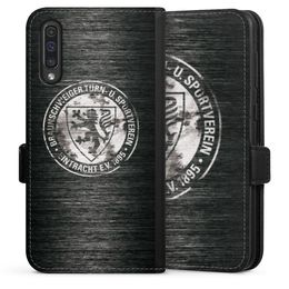 DeinDesign Galaxy A50 Handy Klapph&uuml;lle Handyh&uuml;lle aus Kunst Leder schwarz Flip Case Eintracht Braunschweig Logo Official Licensed Product Sideflip mit Lasche