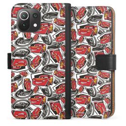 DeinDesign Xiaomi Mi 11 Lite 5G Handy Klapph&uuml;lle Handyh&uuml;lle aus Kunst Leder schwarz Flip Case Lightning Mcqueen 95 Disney Pixar Cars Sideflip mit langer Lasche