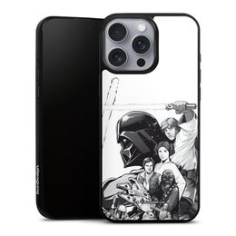 DeinDesign iPhone 16 Pro Max Handy Slim Case extra d&uuml;nn Silikon Handyh&uuml;lle schwarz H&uuml;lle Star Wars Official Licensed Product Darth Vader Silikon Slim Case