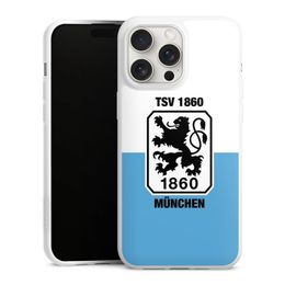 DeinDesign iPhone 15 Pro Max Handy Silikon H&uuml;lle Case wei&szlig; Handyh&uuml;lle Official Licensed Product Coat Of Arms Tsv 1860 M&uuml;nchen Silikon Case