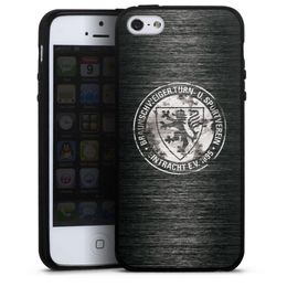 DeinDesign iPhone SE (2016-2019) Handy Silikon H&uuml;lle Case schwarz Handyh&uuml;lle Eintracht Braunschweig Logo Official Licensed Product