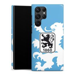 DeinDesign Galaxy S22 Ultra Handy Premium Case Smartphone Handyh&uuml;lle Schutzh&uuml;lle gl&auml;nzend Coat Of Arms Tsv 1860 M&uuml;nchen Official Licensed Product Premium Case