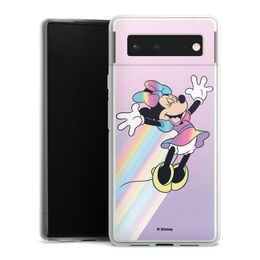 DeinDesign Google Pixel 6 Handy Silikon H&uuml;lle Case transparent Handyh&uuml;lle Official Licensed Product Disney Minnie Mouse Silikon Case