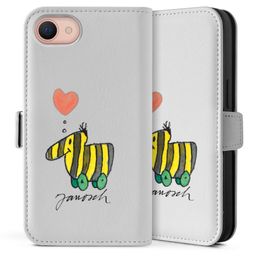 DeinDesign iPhone 17e Handy Klapph&uuml;lle Handyh&uuml;lle aus Kunst Leder wei&szlig; Flip Case Children Children'S Book Janosch Sideflip mit Lasche