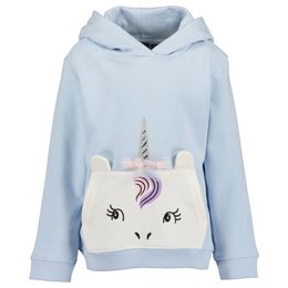 Blue Seven Sweatshirt M&auml;dchen Gr&ouml;&szlig;e 116 hellblau / lila / silber / wei&szlig;