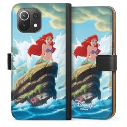 DeinDesign Xiaomi Mi 11 Lite 5G Handy Klapph&uuml;lle Handyh&uuml;lle aus Kunst Leder schwarz Flip Case Official Licensed Product Arielle Die Meerjungfrau Mermaid Sideflip