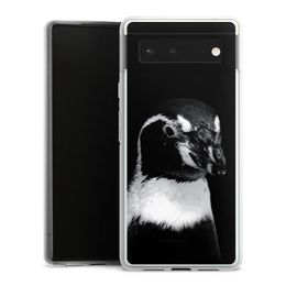 DeinDesign Google Pixel 6 Handy Silikon H&uuml;lle Case transparent Handyh&uuml;lle Bird Animals Penguin Silikon Case