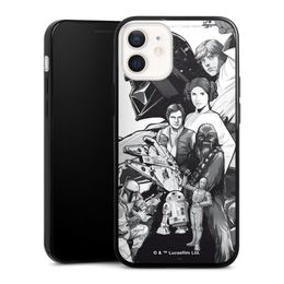 DeinDesign iPhone 12 mini Handy Slim Case extra d&uuml;nn Silikon Handyh&uuml;lle schwarz H&uuml;lle Official Licensed Product Star Wars Darth Vader Silikon Slim Case