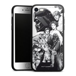 DeinDesign iPhone SE (2022) Handy Premium Silikon H&uuml;lle Handyh&uuml;lle schwarz Case Official Licensed Product Star Wars Darth Vader Silikon Premium Case
