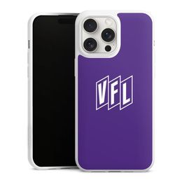 DeinDesign iPhone 15 Pro Max Handy Silikon H&uuml;lle Case wei&szlig; Handyh&uuml;lle Logo Official Licensed Product Vfl Osnabr&uuml;ck Silikon Case