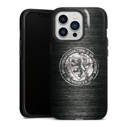 DeinDesign iPhone 13 Pro Handy Panzer Handyh&uuml;lle robuste Outdoor H&uuml;lle Schutzh&uuml;lle gl&auml;nzend Eintracht Braunschweig Logo Official Licensed Product Tough Case
