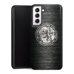DeinDesign Galaxy S21 5G Handy Panzer Handyh&uuml;lle robuste Outdoor H&uuml;lle Schutzh&uuml;lle gl&auml;nzend Eintracht Braunschweig Logo Official Licensed Product Tough Case
