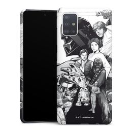 DeinDesign Galaxy A51 Handy Premium Case Smartphone Handyh&uuml;lle Schutzh&uuml;lle gl&auml;nzend Star Wars Official Licensed Product Darth Vader Premium Case