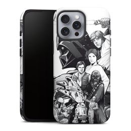 DeinDesign iPhone 16 Pro Max Handy Panzer Handyh&uuml;lle robuste Outdoor H&uuml;lle Schutzh&uuml;lle matt Star Wars Official Licensed Product Darth Vader Tough Case