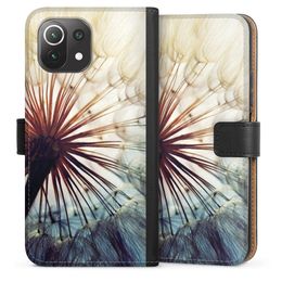 DeinDesign Xiaomi Mi 11 Lite 5G Handy Klapph&uuml;lle Handyh&uuml;lle aus Kunst Leder schwarz Flip Case Photography Dandelion Flowers Sideflip mit langer Lasche