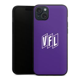 DeinDesign iPhone 15 Plus Handy Premium Silikon H&uuml;lle Handyh&uuml;lle schwarz Case Logo Official Licensed Product Vfl Osnabr&uuml;ck Silikon Premium Case