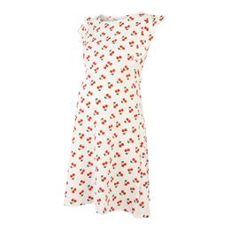 MAMALICIOUS Umstand Kleid 'MLEVELINE' Damen Gr&ouml;&szlig;e 38 dunkelgr&uuml;n / kirschrot / wei&szlig;
