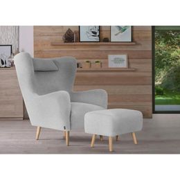 Home Affaire Sessel &raquo;Telford auch in Fellimitat, Sessel B/T/H: 77/92/106 cm&laquo; wahlweise mit und ohne Hocker, in vielen Bezugsqualit&auml;ten, Ohrensessel 
