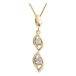 Firetti Damen Kettenanh&auml;nger &raquo;Schmuck Geschenk Gold 333 Halsschmuck Anh&auml;nger Tropfen&laquo; mit Zirkonia (synth.) gold Gelbgold 333, 0,84 g