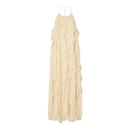 Y.A.S YAS Kleid 'YASFinillo' Damen Gr&ouml;&szlig;e 40 beige / schwarz Sommerkleid