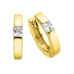 Bruno Banani Damen Paar Creolen &raquo;Schmuck Geschenk Silber 925 Ohrschmuck Ohrringe&laquo; mit Zirkonia (synth.) gold 15,2mm, Silber 925 (Sterlingsilber)